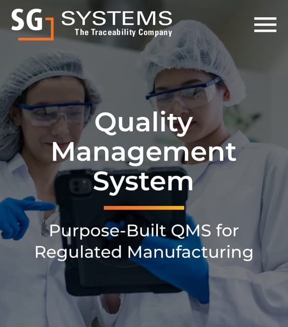 Quality Management System (QMS) – SG Systems Global