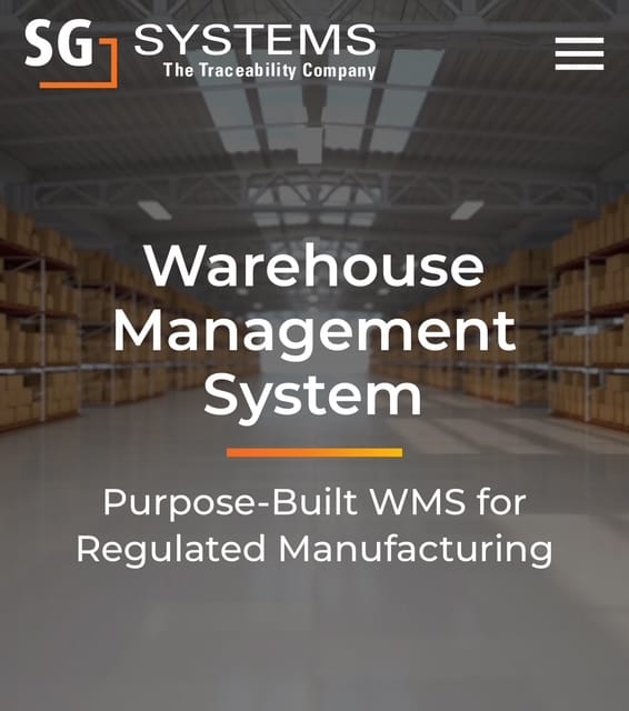Warehouse Management System (WMS) – SG Systems Global