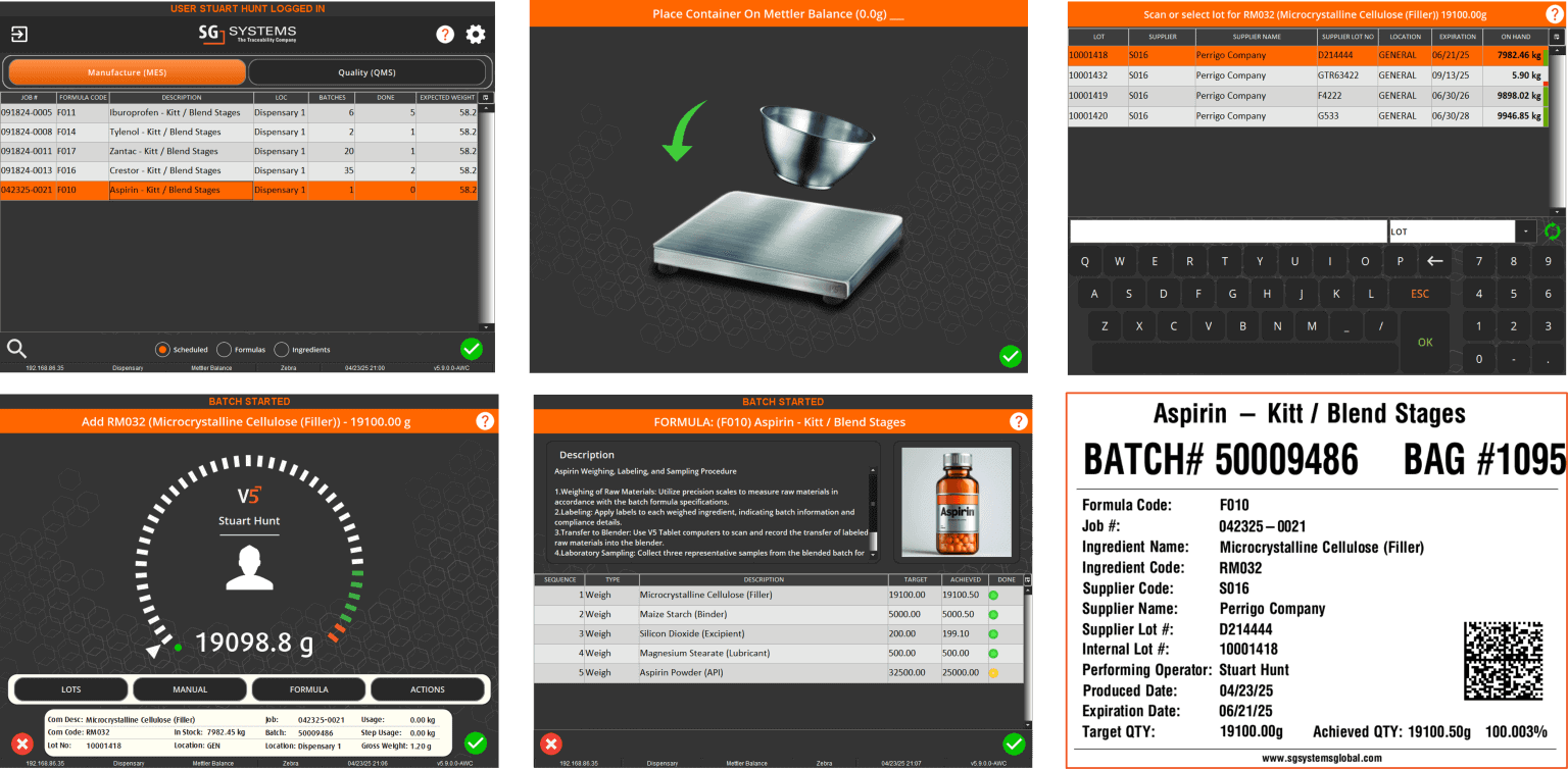 V5 Traceability | MES, QMS & WMS Integration – SG Systems Global