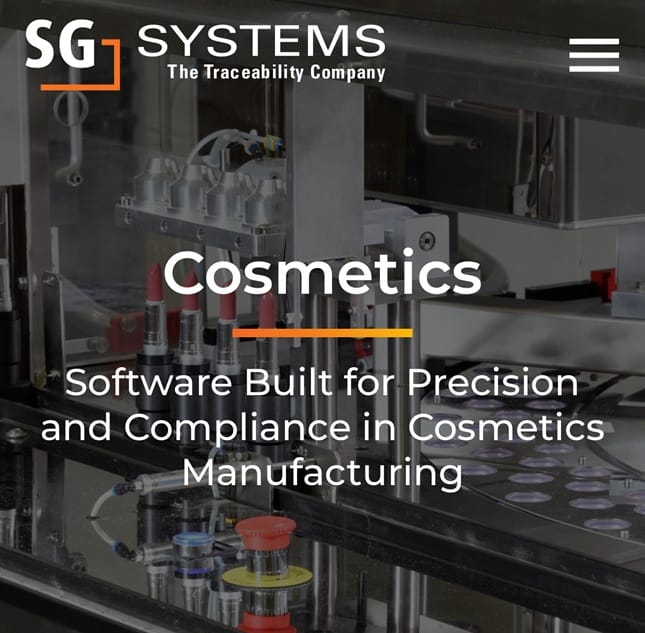 Cosmetics Manufacturing - SG Systems Global